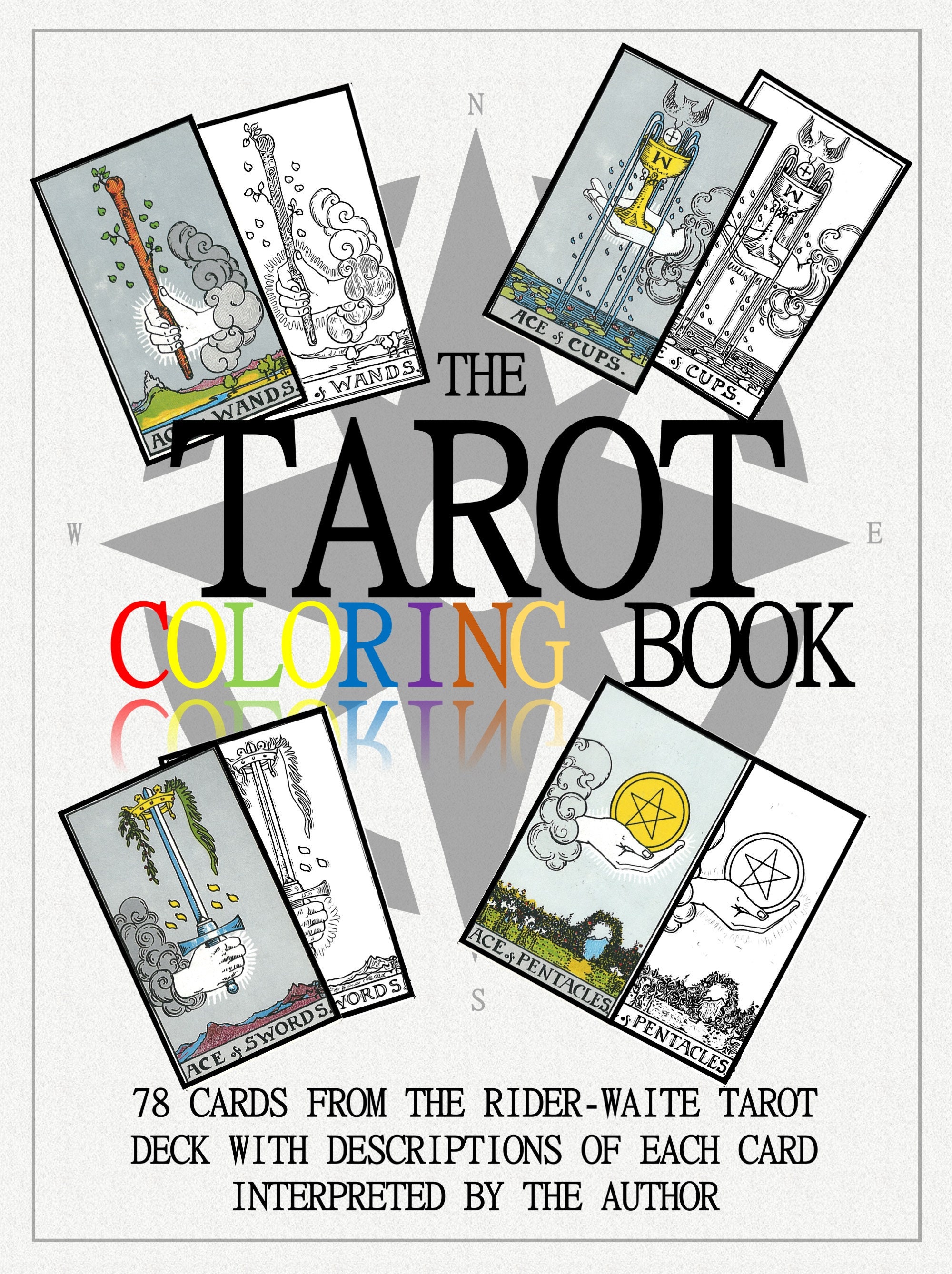 Tarot Card Coloring Book, Printable - Etsy