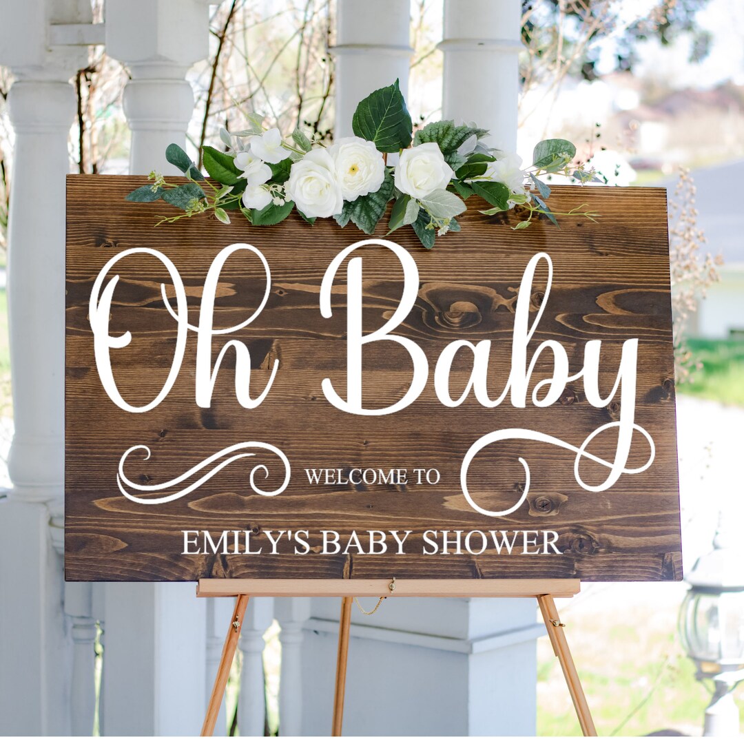 Oh Baby Welcome Sign SVG Cut File Baby Shower Decorations - Etsy