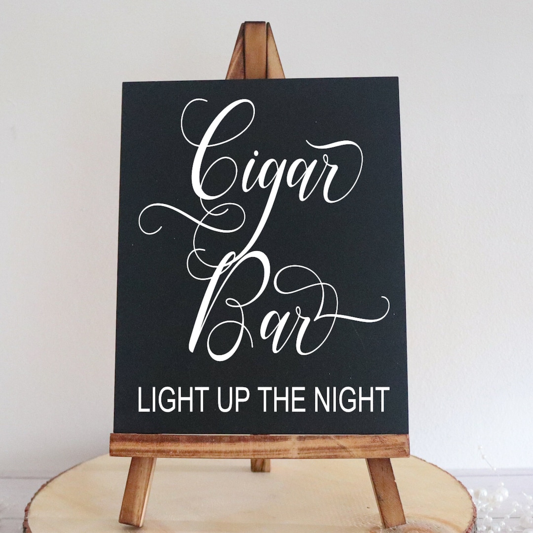 Cigar Bar SVG PNG Cut File for Wedding Signs Cigar Bar Decoration ...