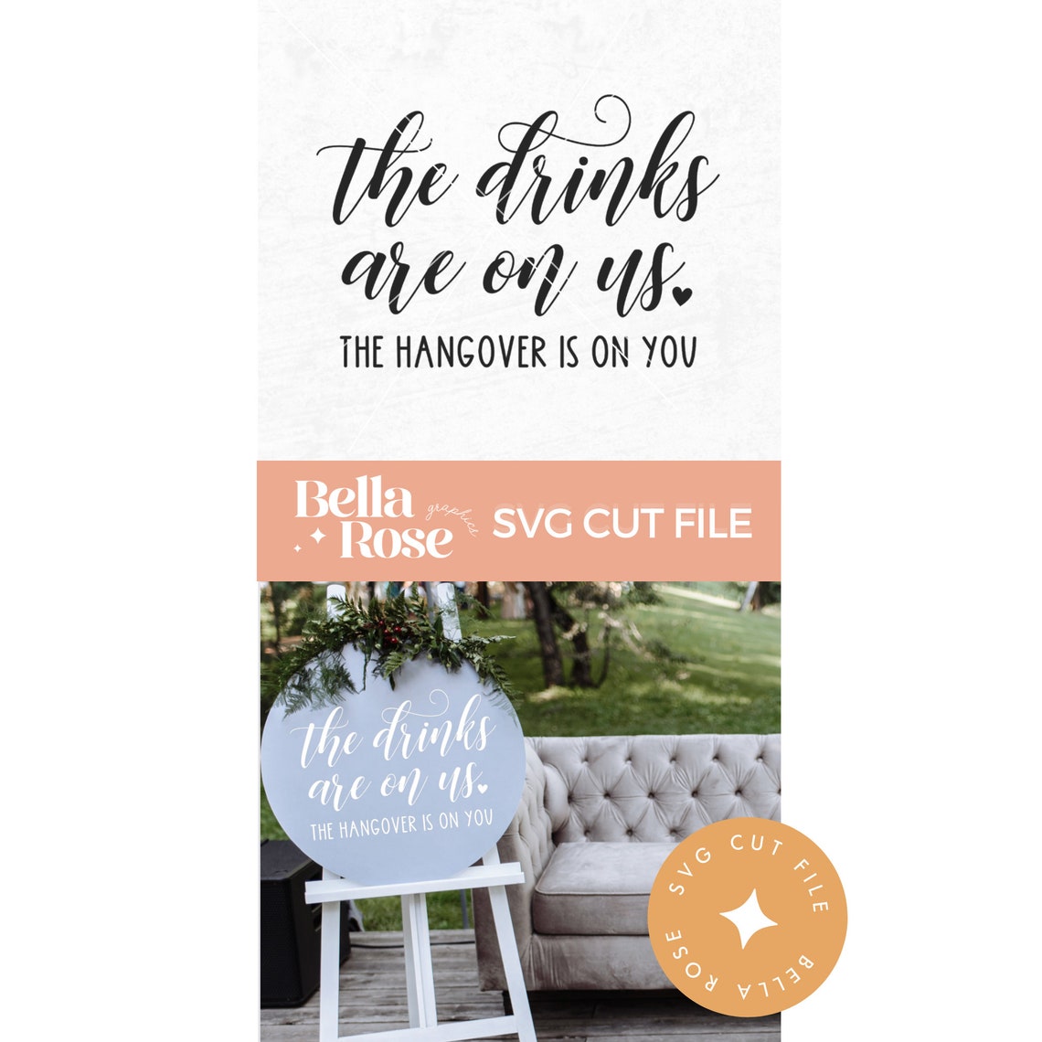 Open Bar Sign Wedding Sign Cut File SVG PNG DXF Cut Files - Etsy