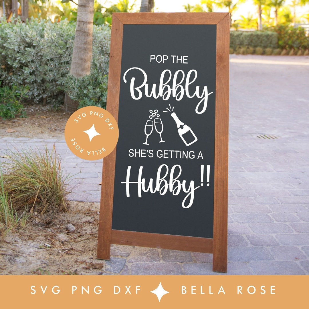Pop the Bubbly - Bridal Shower Sign Decal - Wedding Shower Decor ...