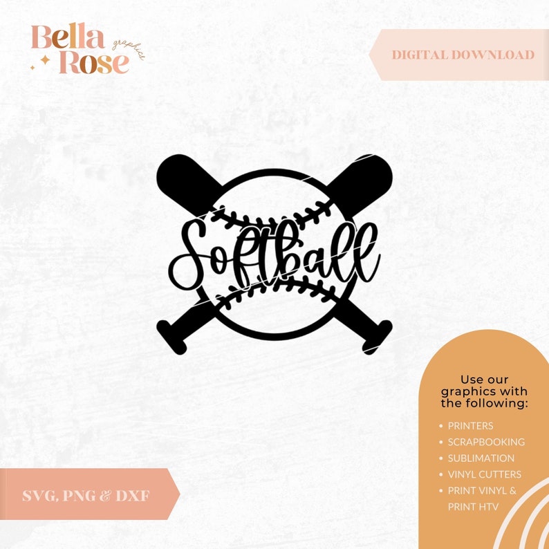 Softball SVG PNG DXF: School Spirit Softball Mom Coach Gift - Etsy