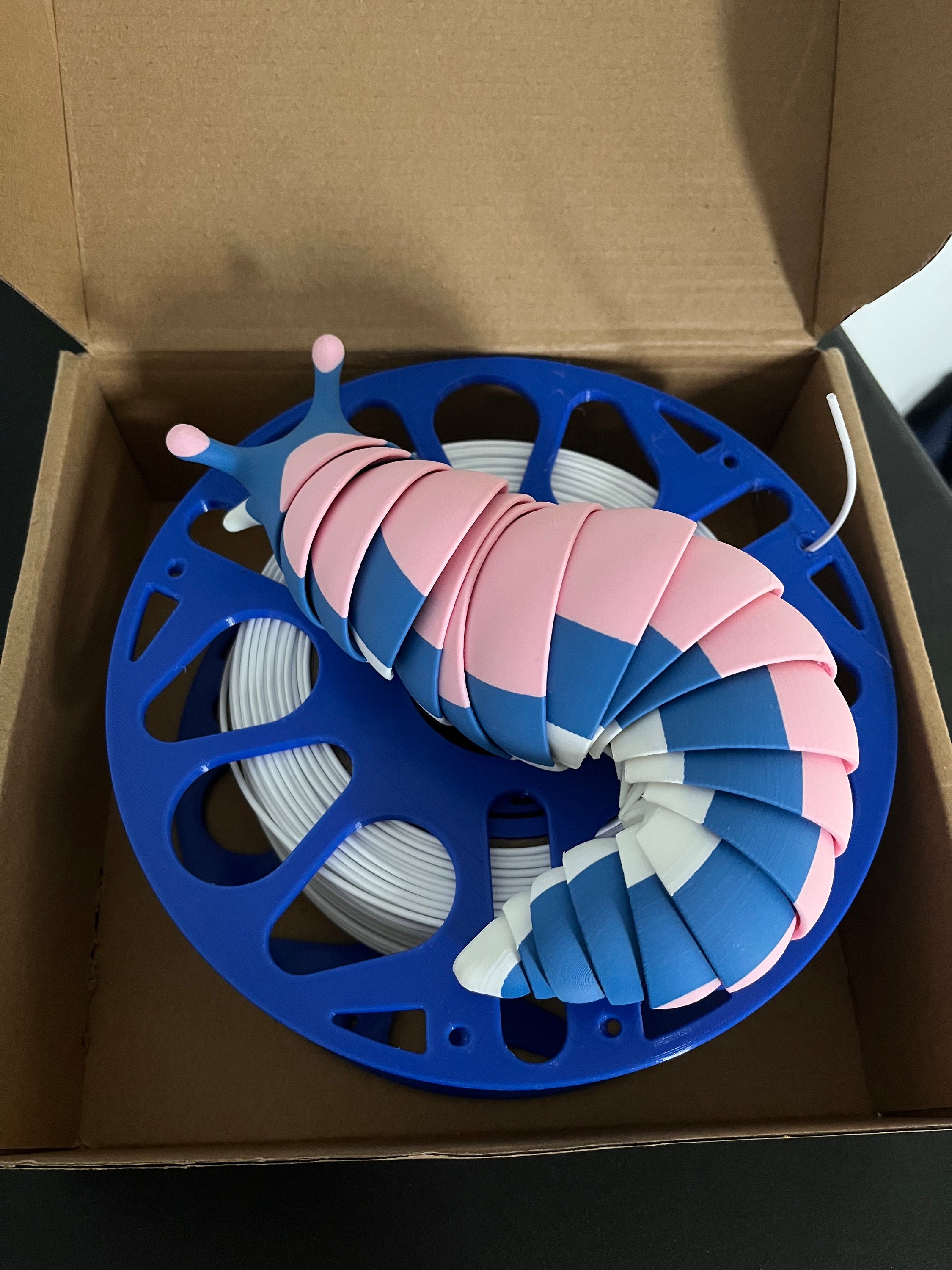 3d Printed Multi-colored Slug Fidget Toy - Etsy Canada