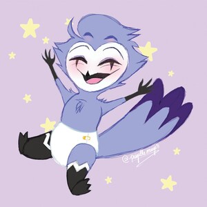 Helluva Boss: Stolas Goetia | Baby Stolas Print 8"x 8" | Cute Kawaii ...