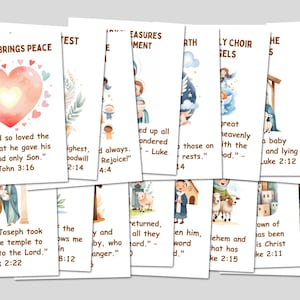 Advent Calendar Cards Christmas Nativity Story for Kids, Teens and ...