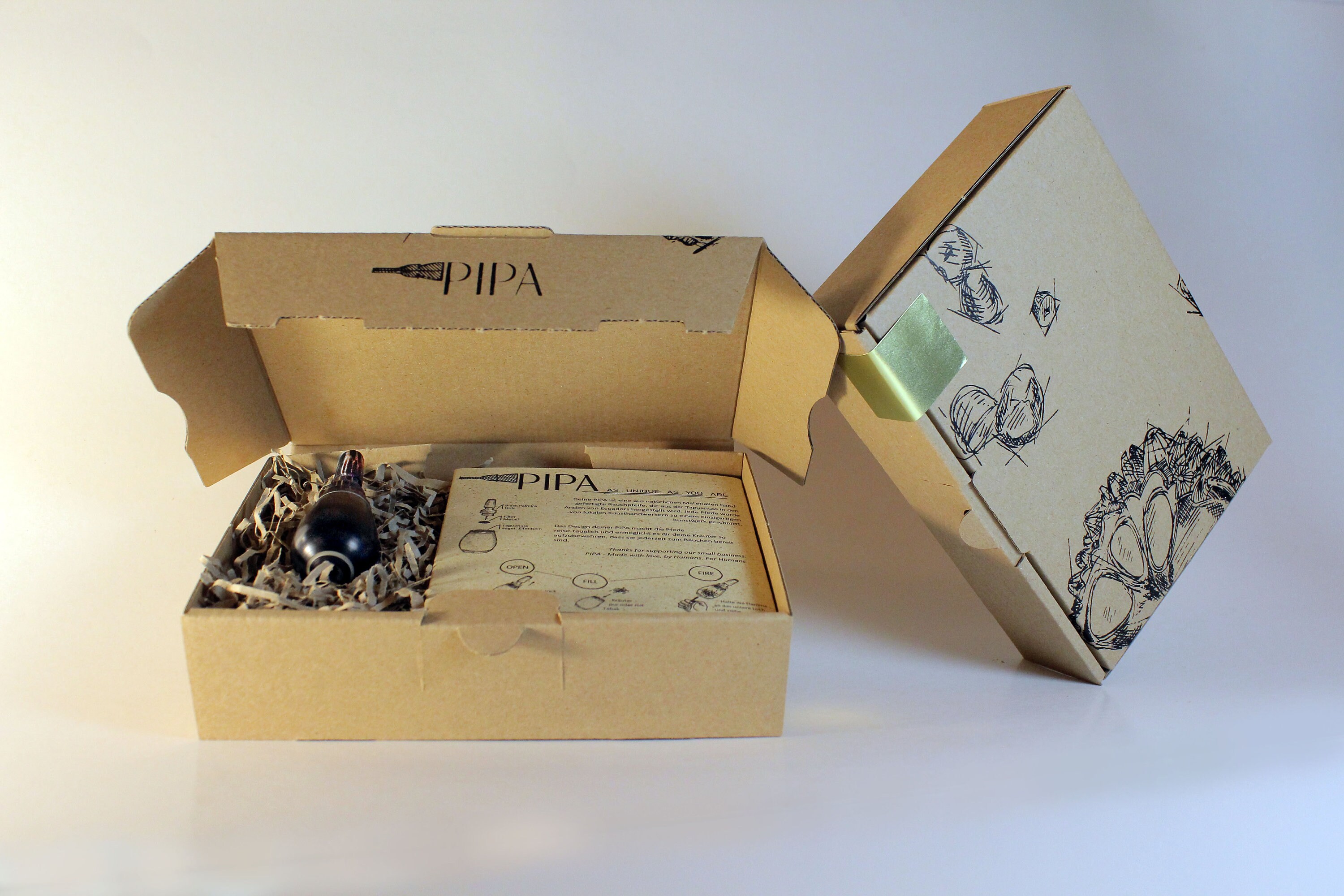 PIPA Natural Handmade Pipe From Ivory-palm / Tagua Nut / Herbal Pipe ...