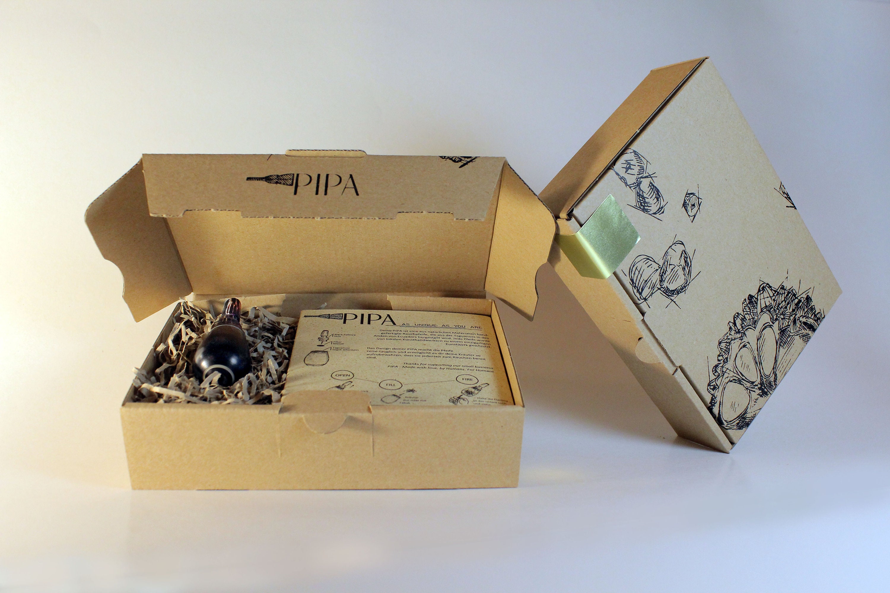 PIPA Handmade Pipe From Ivory Palm / Tagua Nut / Herb Pipe / Tobacco ...