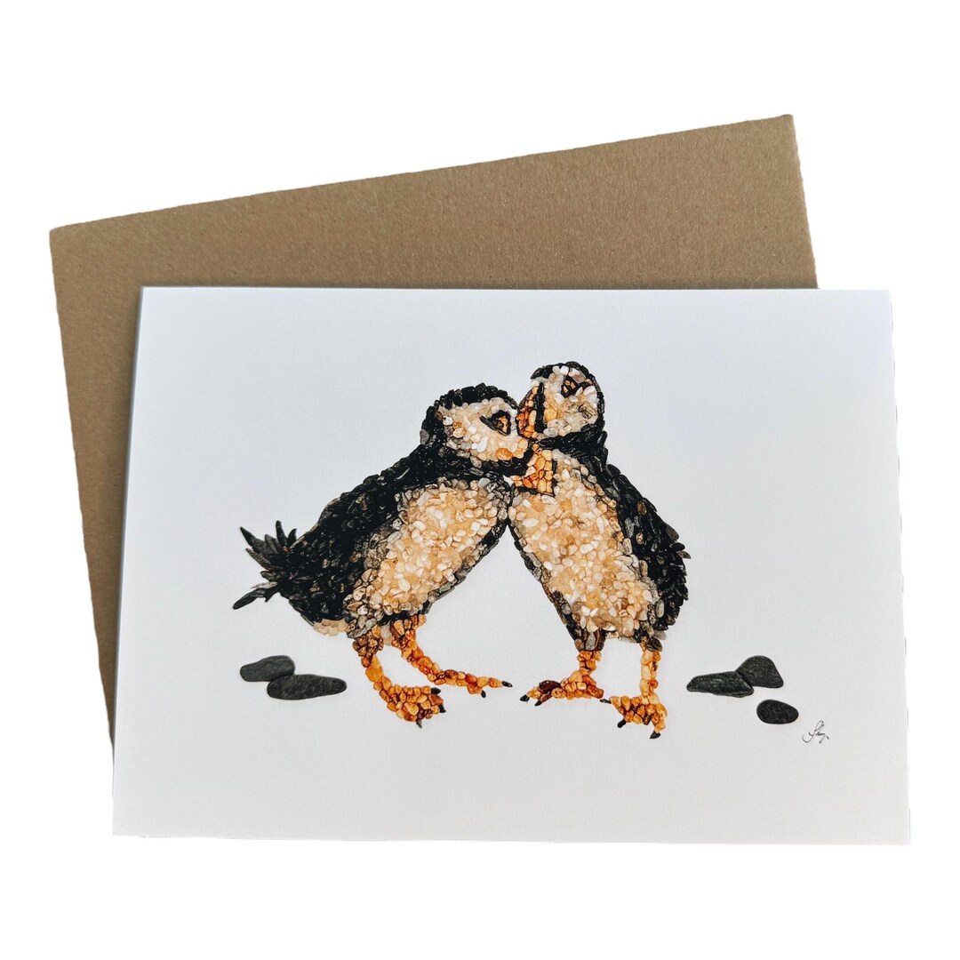 Puffin Card, Puffin Lover Gifts, Puffin Art Stationary, Seabird Card ...