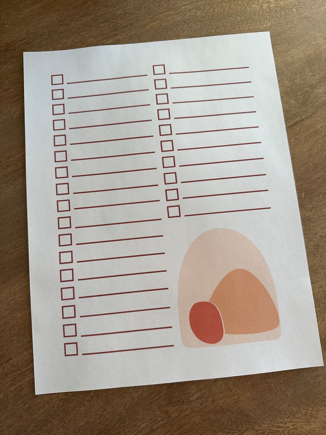 Desert Stone Checklist - Etsy