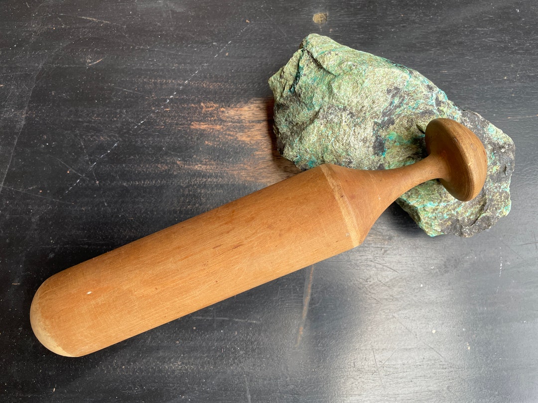 Vintage Wooden Pestle, Rustic Farmhouse Utensil, Food Masher, Primitive ...