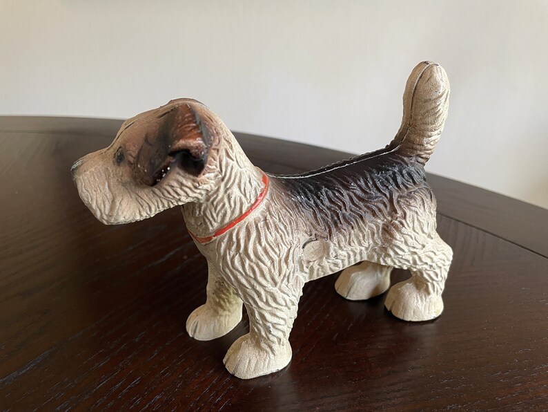 Cast Iron Dog Statue Vintage Cast Iron Wire Haired Fox - Etsy