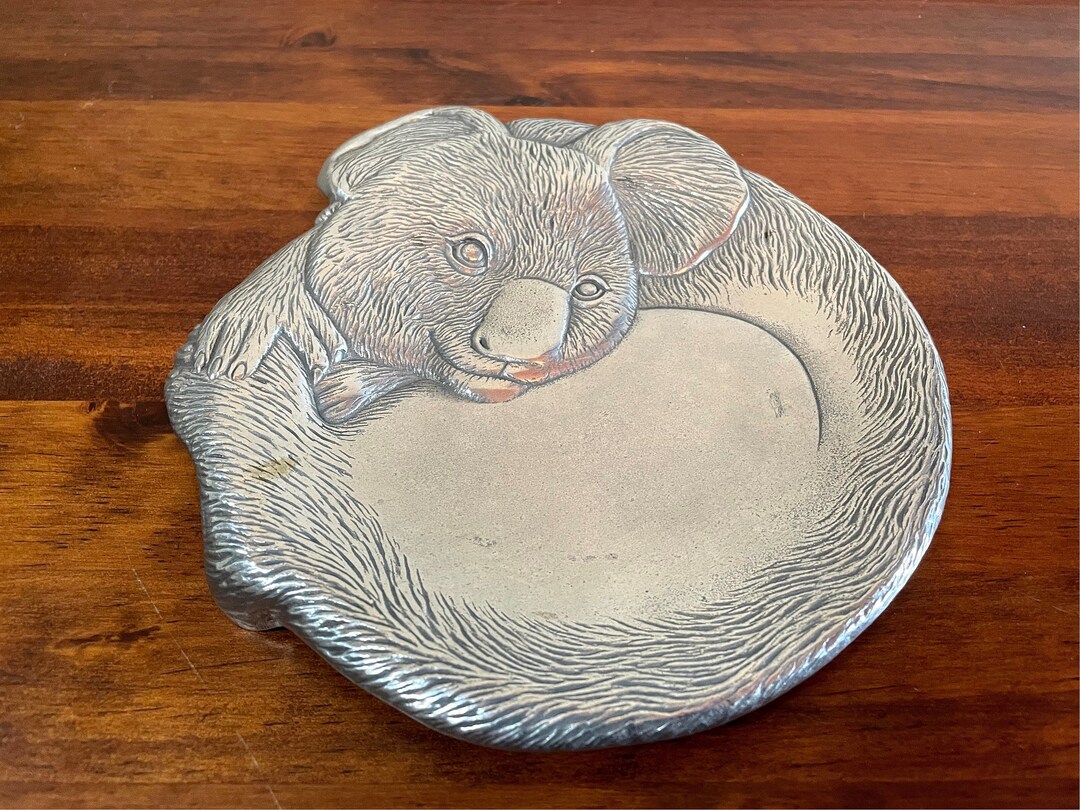 Vintage Arthur Court Koala Bear Plate Cast Aluminum Signed - Etsy