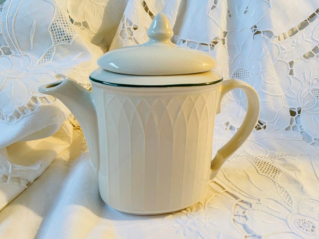 Homer Laughlin Gothic Tea Pot Cream Ironstone Lattice Diamond - Etsy