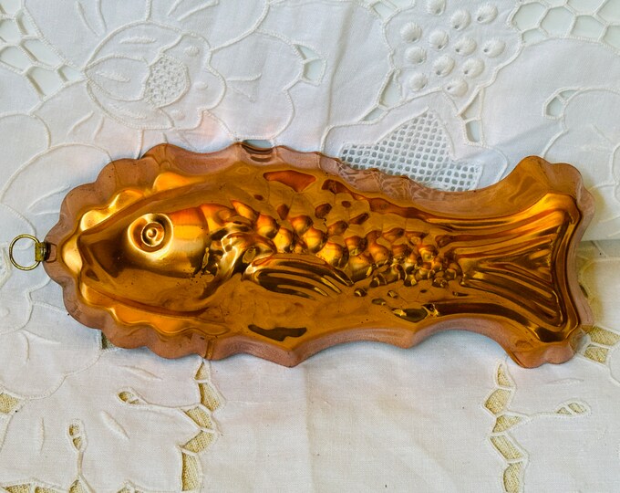 Decorative Collectible Vintage Copper Fish Mold Made by Tagus in ...
