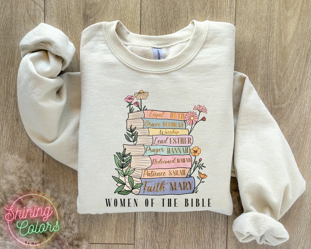 Women of the Bible Sweatshirt, Bible Reading Hoodie, Inspirational ...