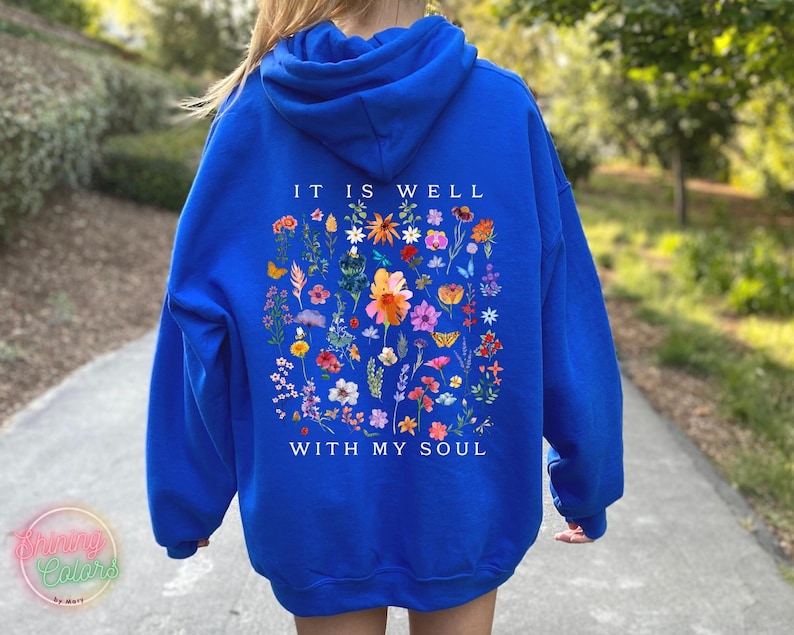 It is Well With My Soul Sweatshirt or Hoodie, Christian Boho Beach ...