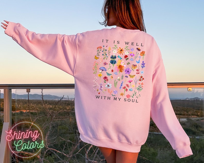 It is Well With My Soul Sweatshirt or Hoodie, Christian Boho Beach ...