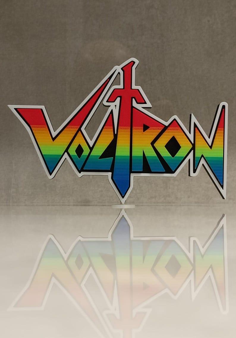 Voltron Action Figures Toys 3D Printed Shelf Display Logo LJN Matchbox ...