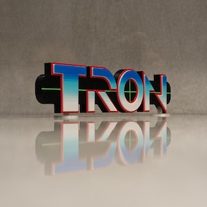 Tron (1982) 3D Printed Display Logo - Etsy