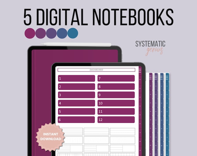 Digital Notebook, Goodnotes Notebook, Student Notebook, Notebook for ...