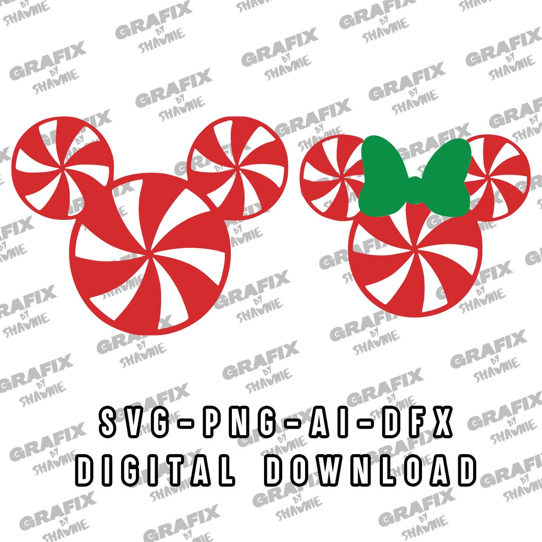 Candy Cane Mouse Decal, Sticker Decals, SVG, PNG, JPG - Etsy