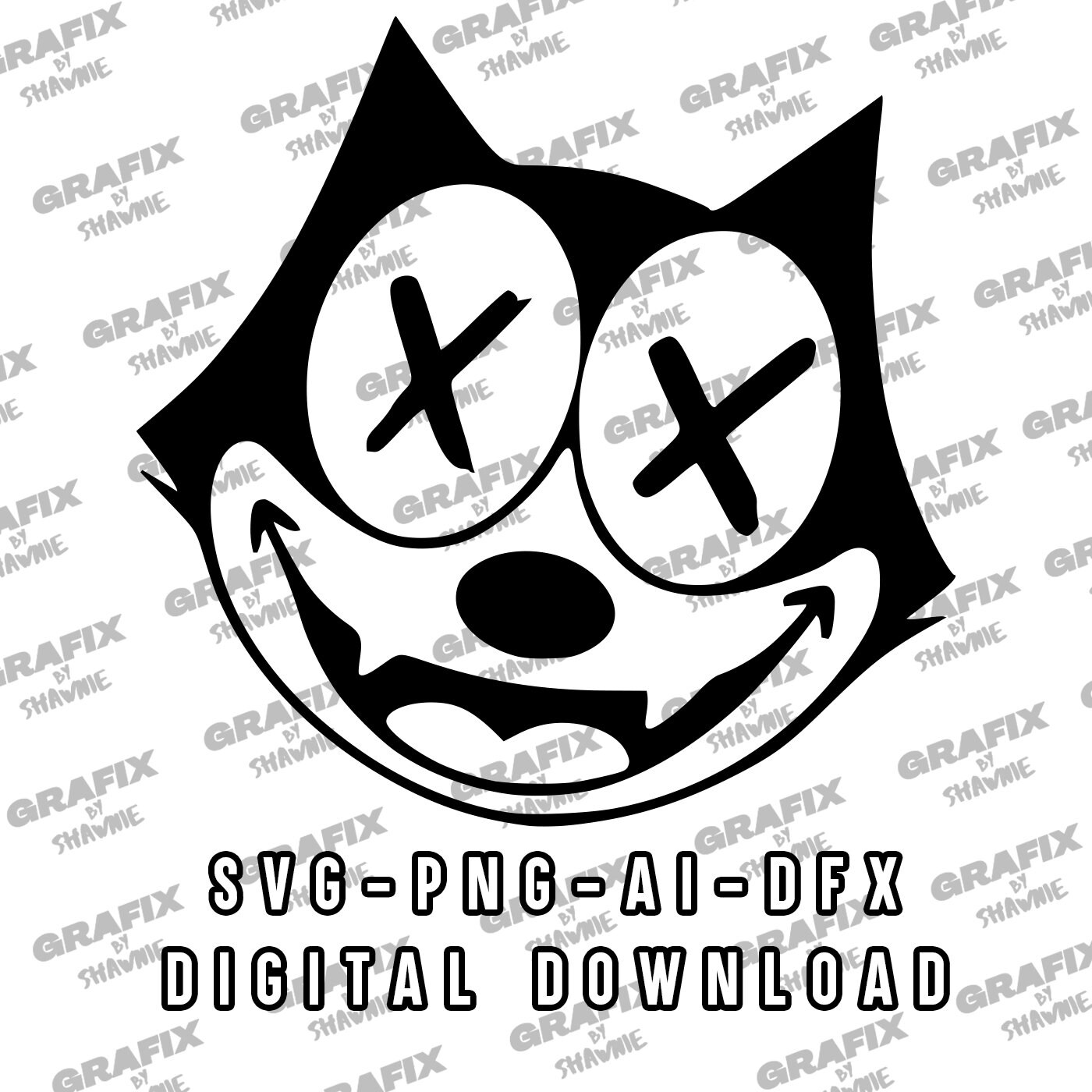 F-lix the Cat Decal, Sticker Decals, SVG, PNG, JPG - Etsy