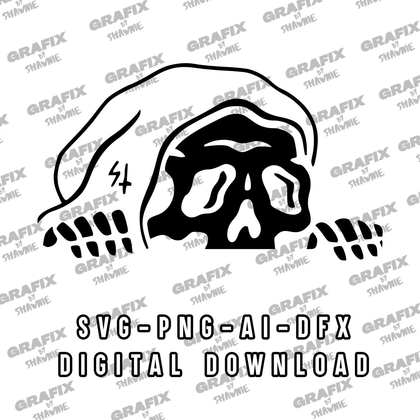 Peeping Skelton Decal, Sticker Decals, SVG, PNG, JPG - Etsy