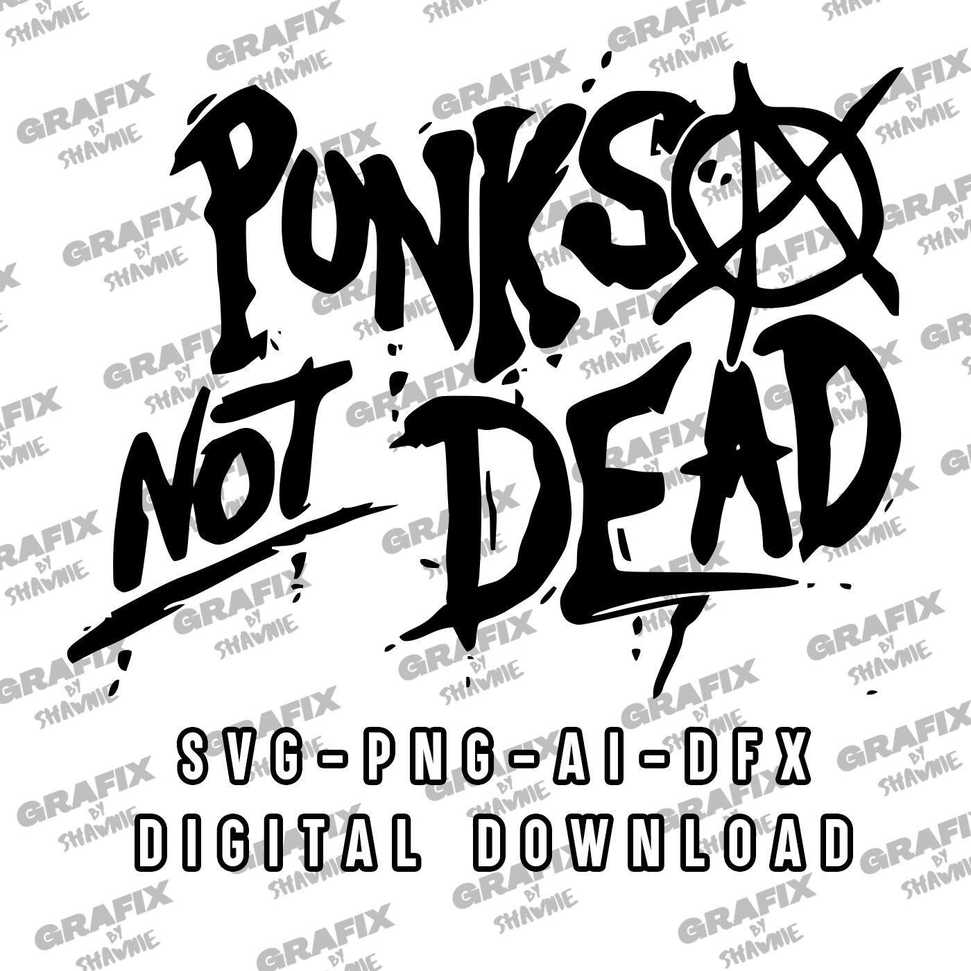 Punks Not Dead Decal, Sticker Decals, SVG, PNG, JPG - Etsy