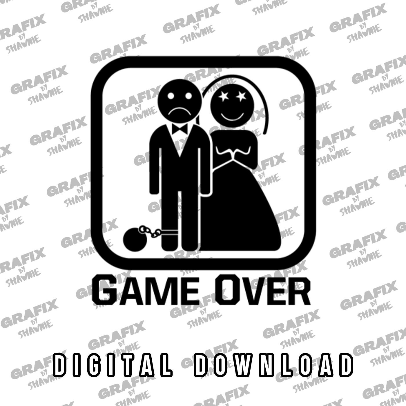 Game Over Decal, Sticker Decals, SVG, PNG, JPG - Etsy