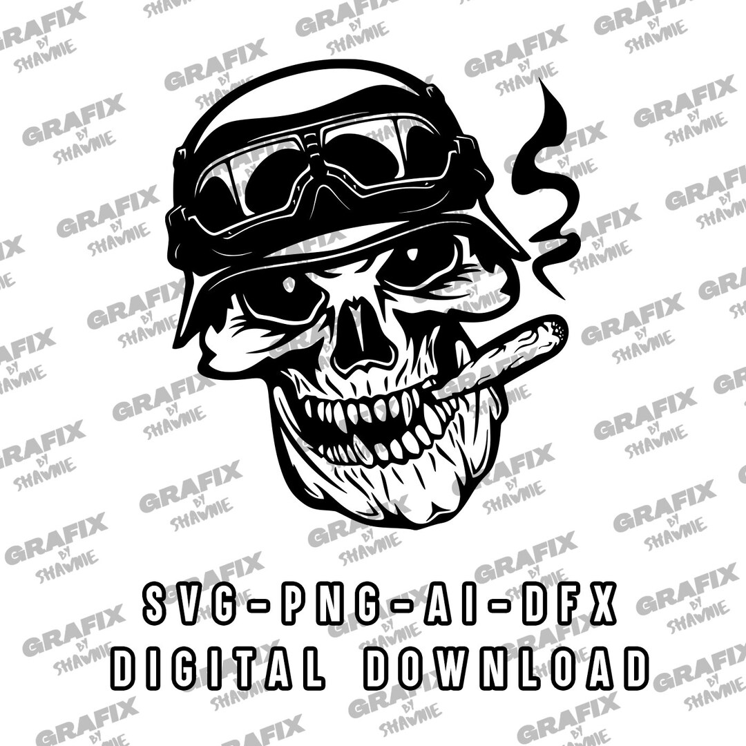 Biker Skull Decal, Sticker Decals, SVG, PNG, JPG - Etsy