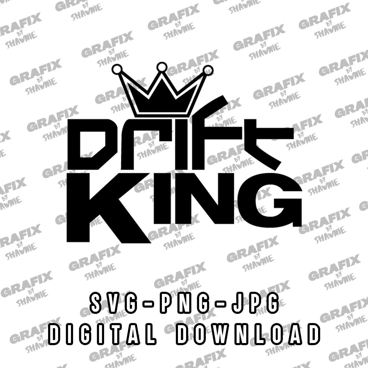 Drift King Car Decals, Sticker Decals, SVG, PNG, JPG - Etsy