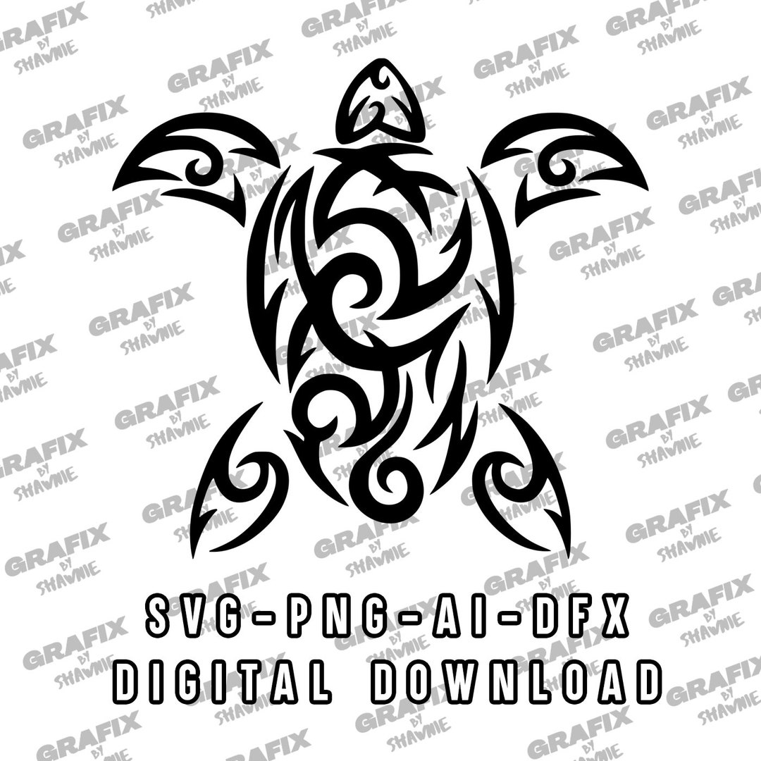 Tribal Turtle Decal, Sticker Decals, SVG, PNG, JPG - Etsy