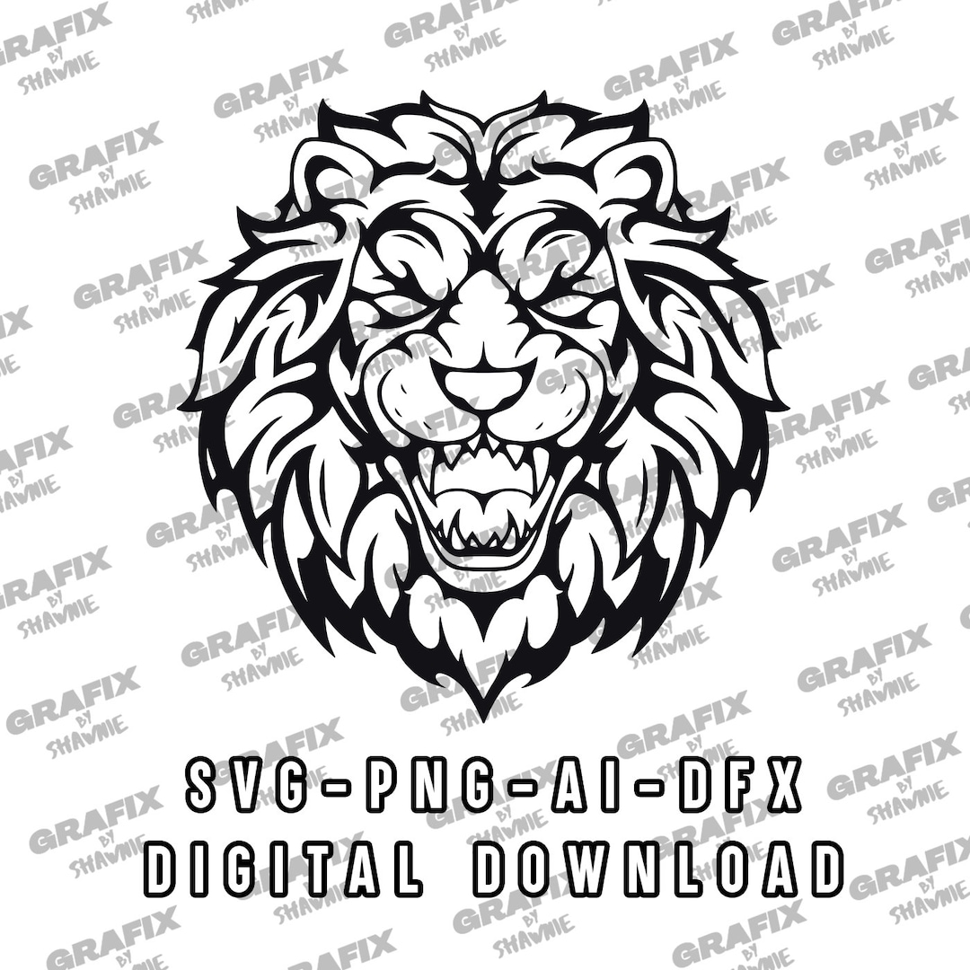 Lion Roar Decal, Sticker Decals, SVG, PNG, JPG - Etsy UK