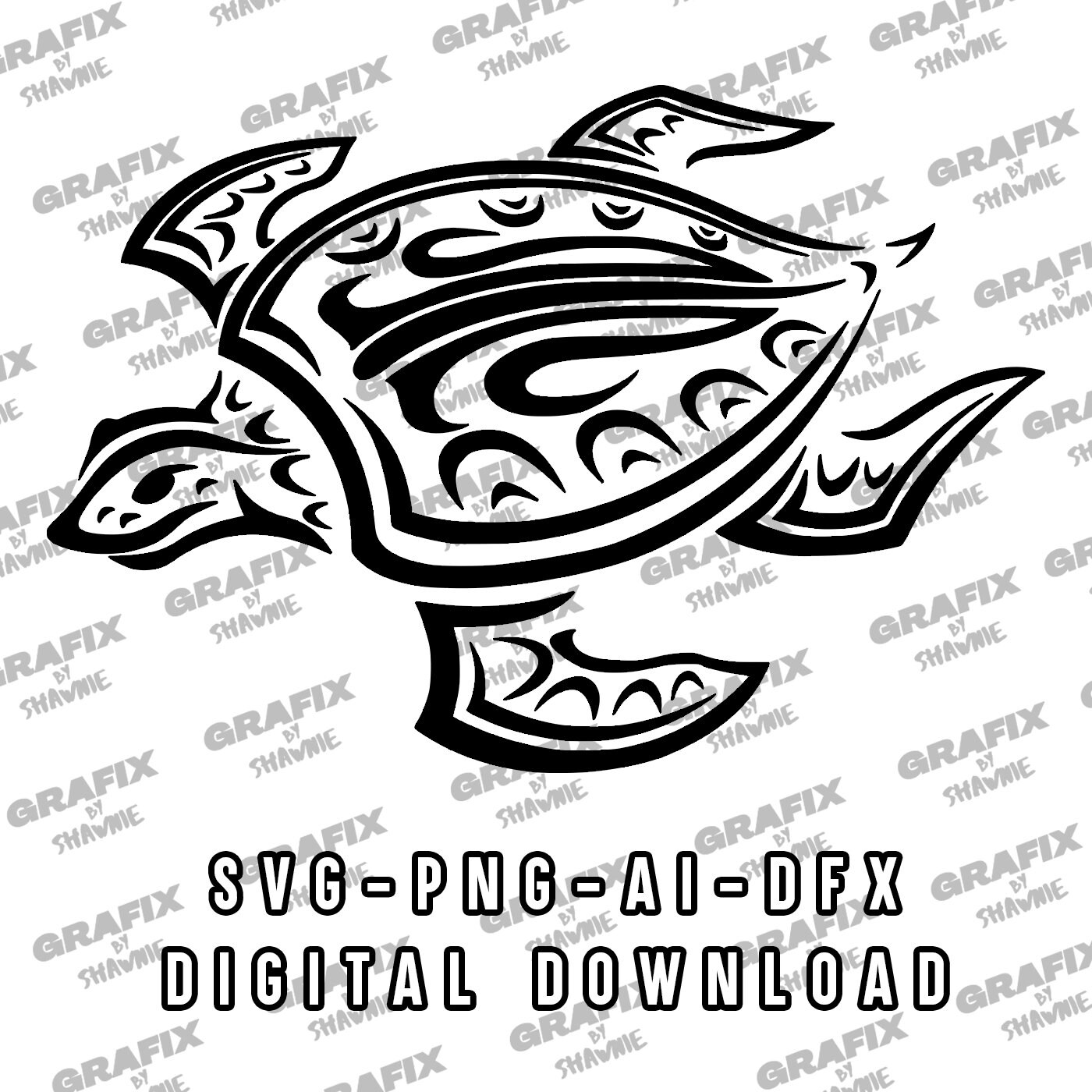 Tribal Turtle Decal Sticker Decals SVG PNG JPG - Etsy