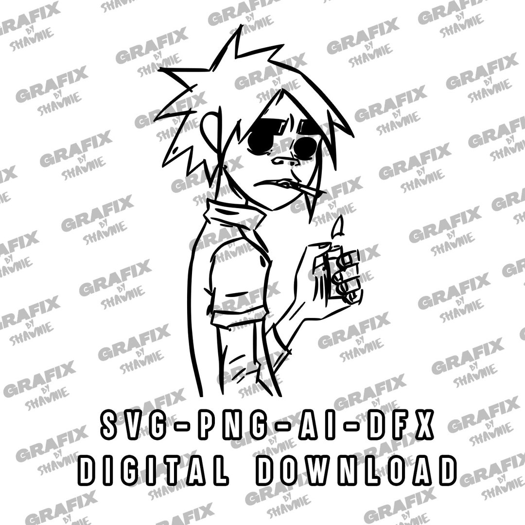 Gorillaz 2D Decal, Sticker Decals, SVG, PNG, JPG - Etsy
