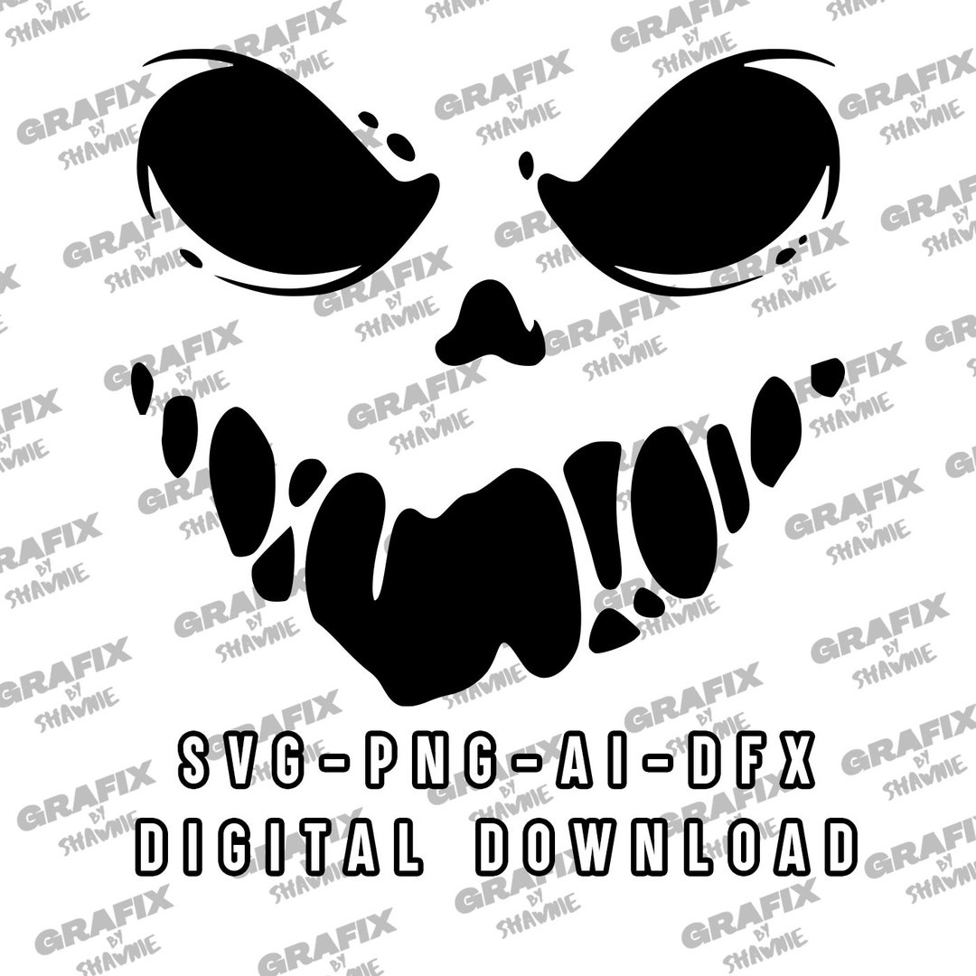 Scary Face Decal, Sticker Decals, SVG, PNG, JPG - Etsy