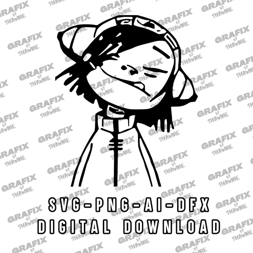 Gorillaz Noodle Decal, Sticker Decals, SVG, PNG, JPG - Etsy