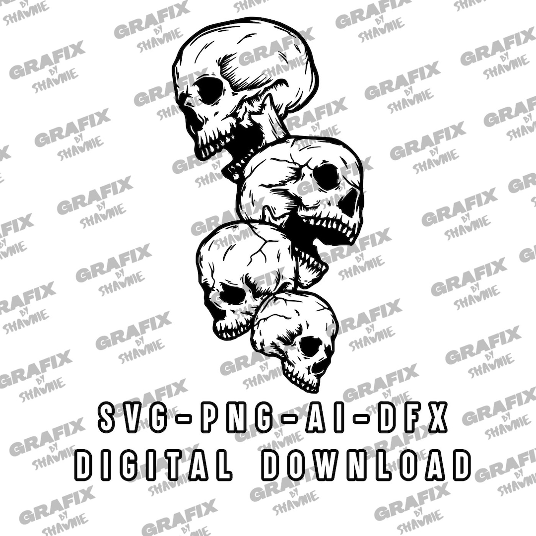 Skulls Decal, Sticker Decals, SVG, PNG, JPG - Etsy