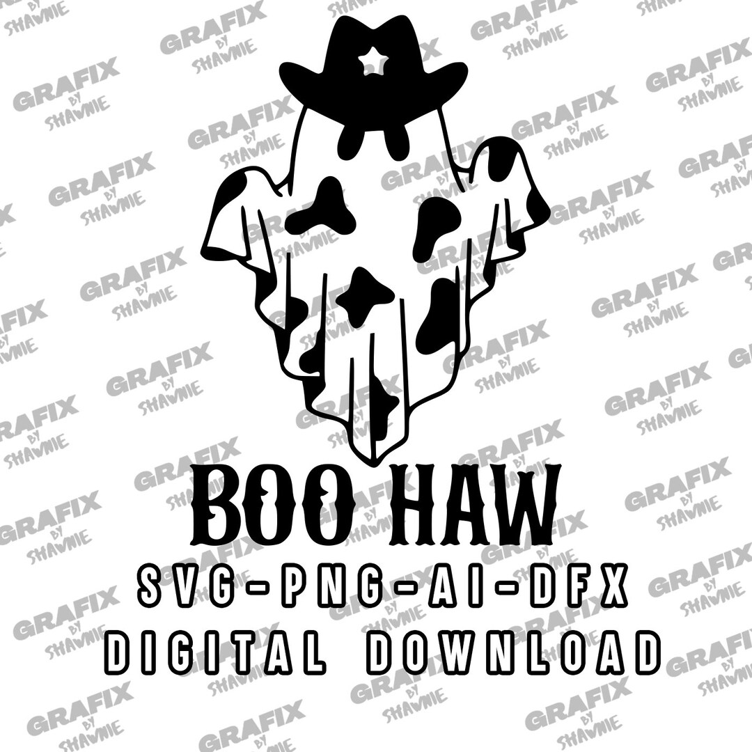 Boo Haw Decal Sticker Decals SVG PNG JPG - Etsy