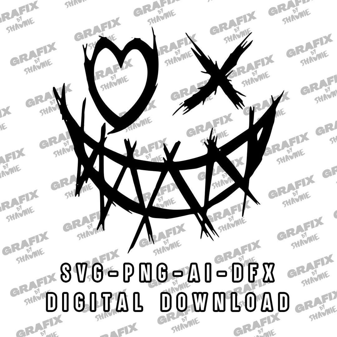 Evil Smile Decal, Sticker Decals, SVG, PNG, JPG - Etsy