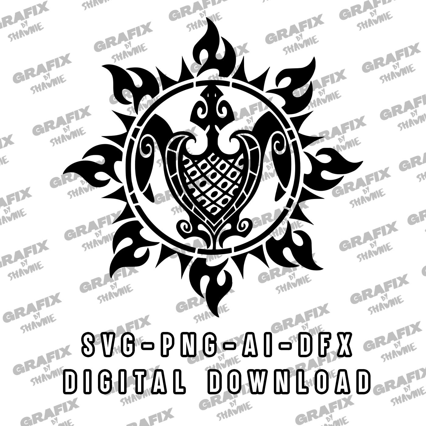 Tribal Turtle Decal, Sticker Decals, SVG, PNG, JPG - Etsy
