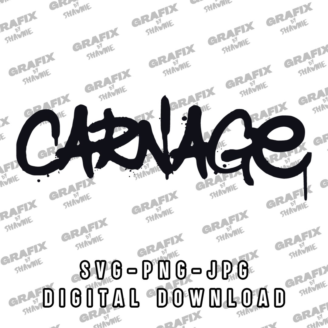 Carnage T-shirt Decal, Sticker Decals, SVG, PNG, JPG - Etsy