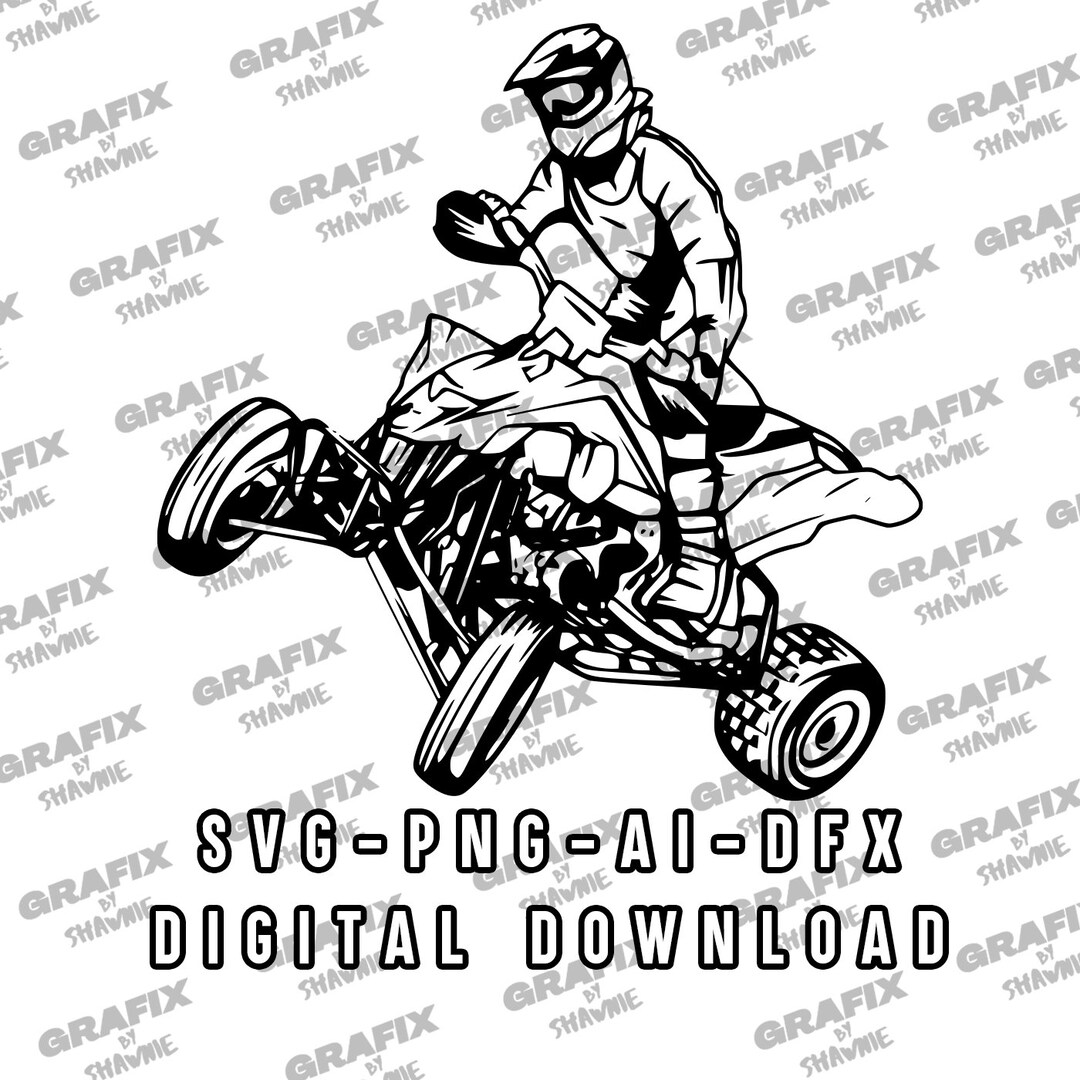 Quad Riding Decal, Sticker Decals, SVG, PNG, JPG - Etsy