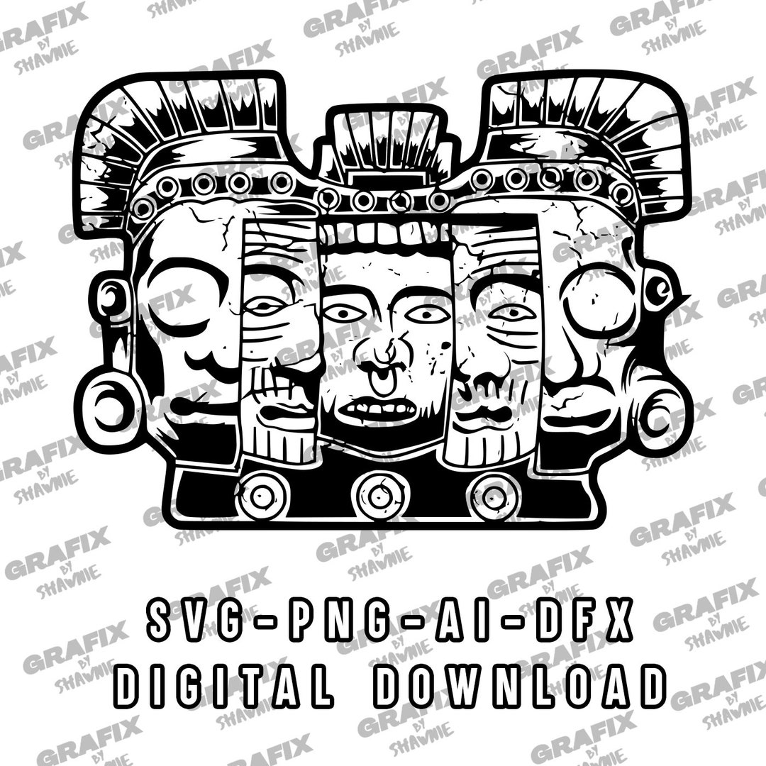 Tribal Heads Decal, Sticker Decals, SVG, PNG, JPG - Etsy