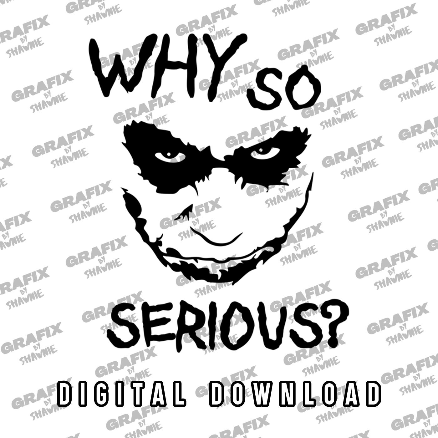 Why so Serious Decal, Sticker Decals, SVG, PNG, JPG - Etsy