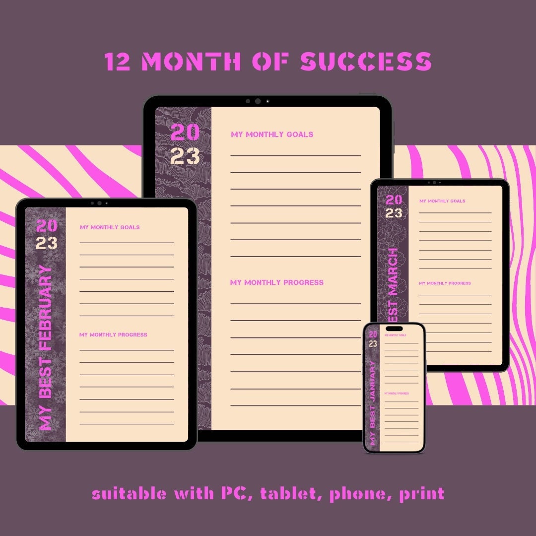 Achieving Your Dreams: 12 Month Goal-setting and Progress Tracking ...