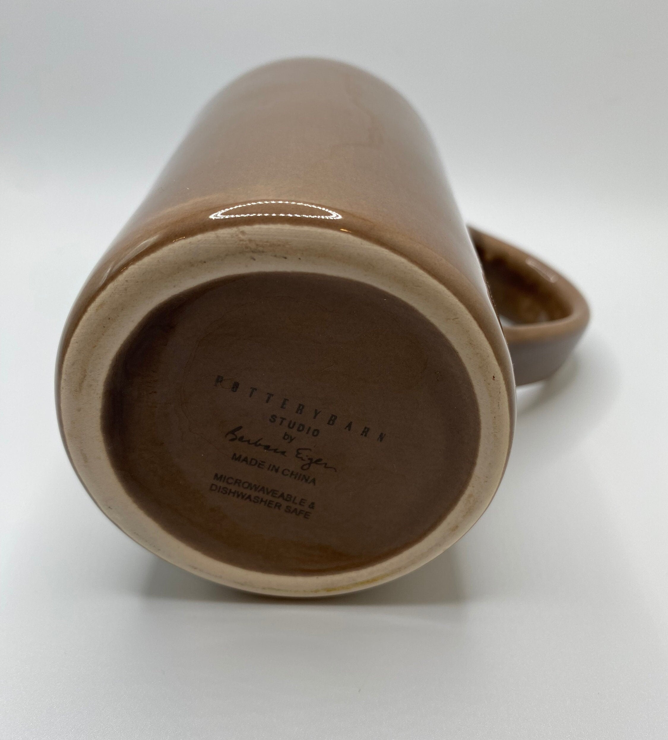 Pottery Barn Studio Barbara Eigen Tall Brown Coffee Mugs - Etsy