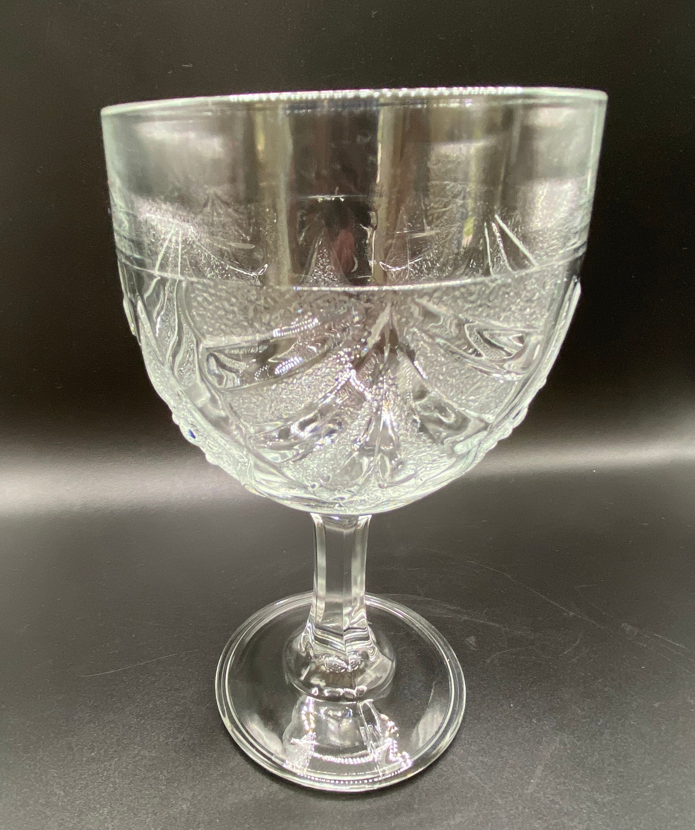 Set of 4 EAPG Fan With Diamonds Water Goblets - Etsy