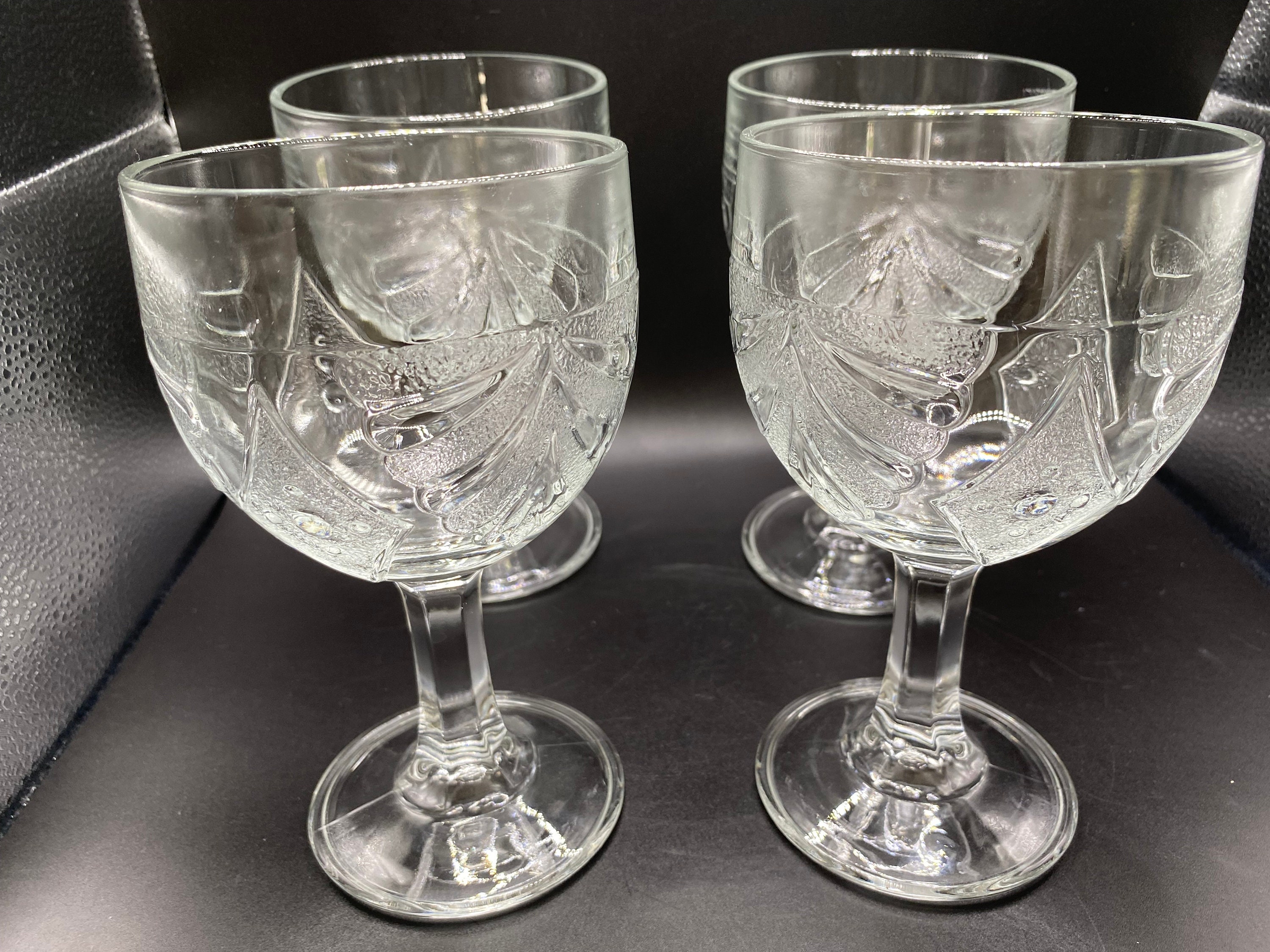 Set of 4 EAPG Fan With Diamonds Water Goblets - Etsy