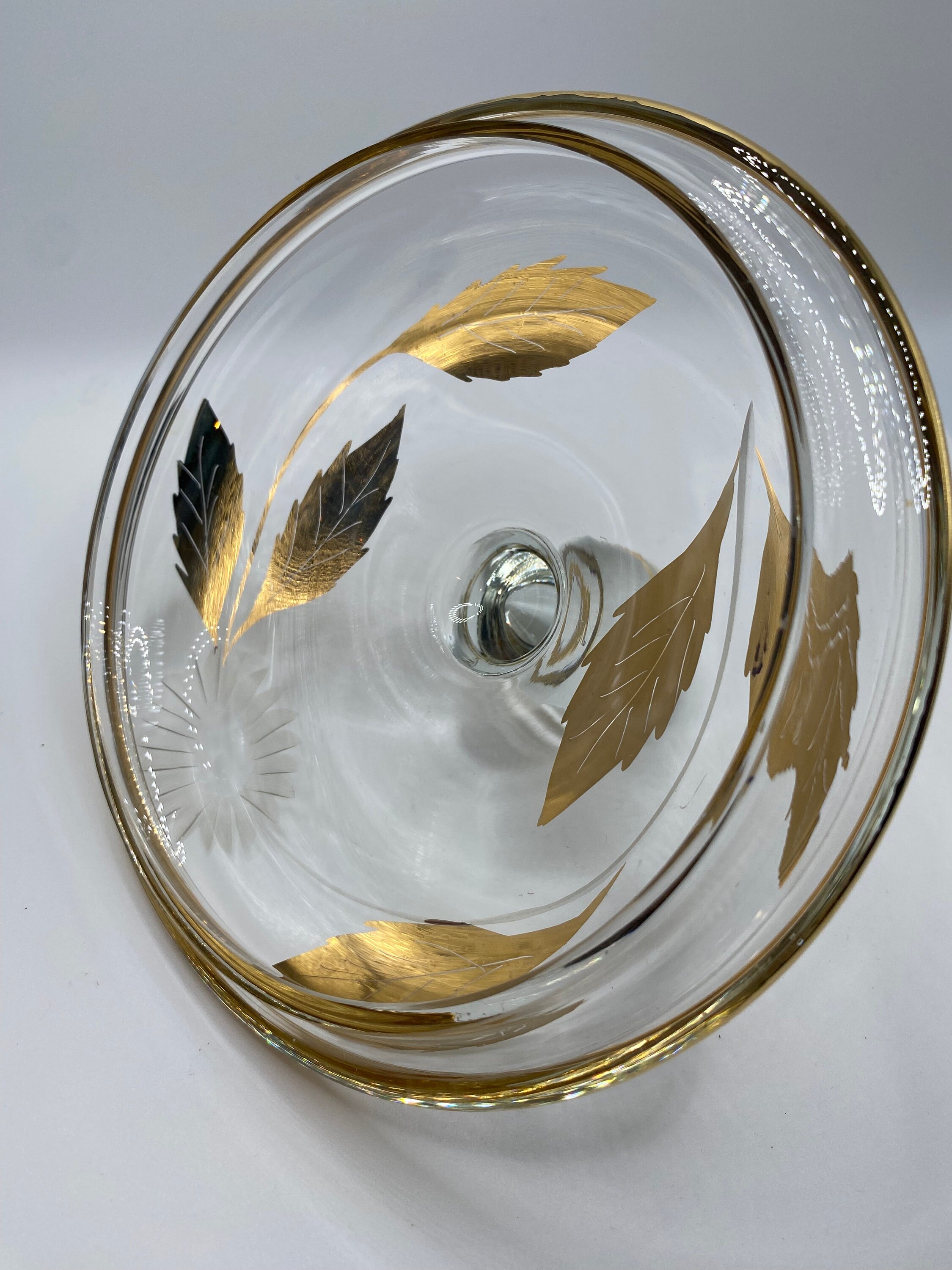 Vintage Glass Bohemia Crystal Bowl, Czechoslovakia - Etsy